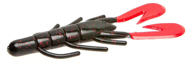 Zoom Ultra Vibe Speed Craw - Black/Red Glitter Tail - Fishing Gear ...